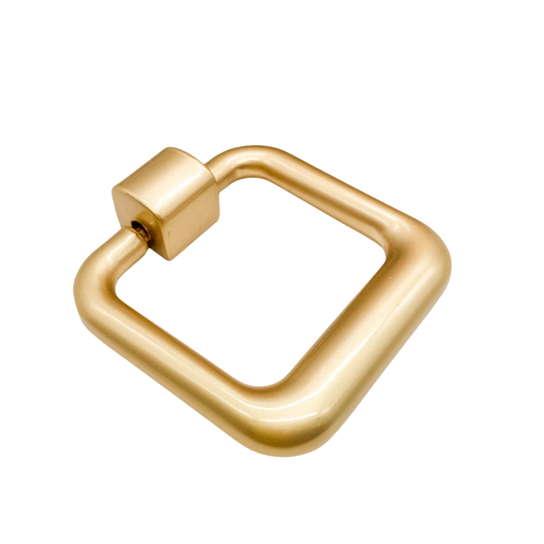 Champagne Gold Square Drop Pull | 45mm Modern Ring Handle – Sweet Pea ...