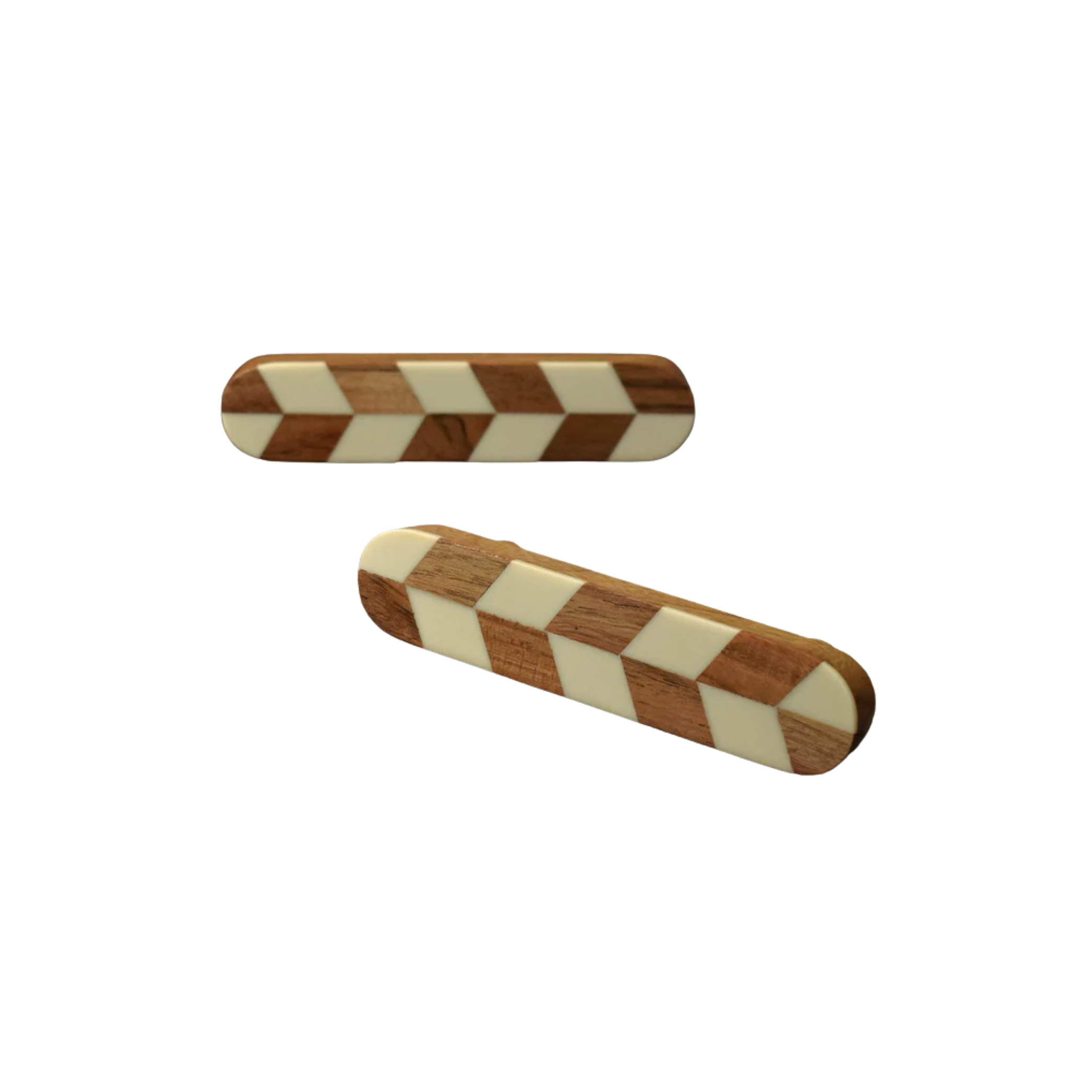 Timber & Resin Chevron Handle | Geometric Inlay Cabinet Pull – Sweet ...