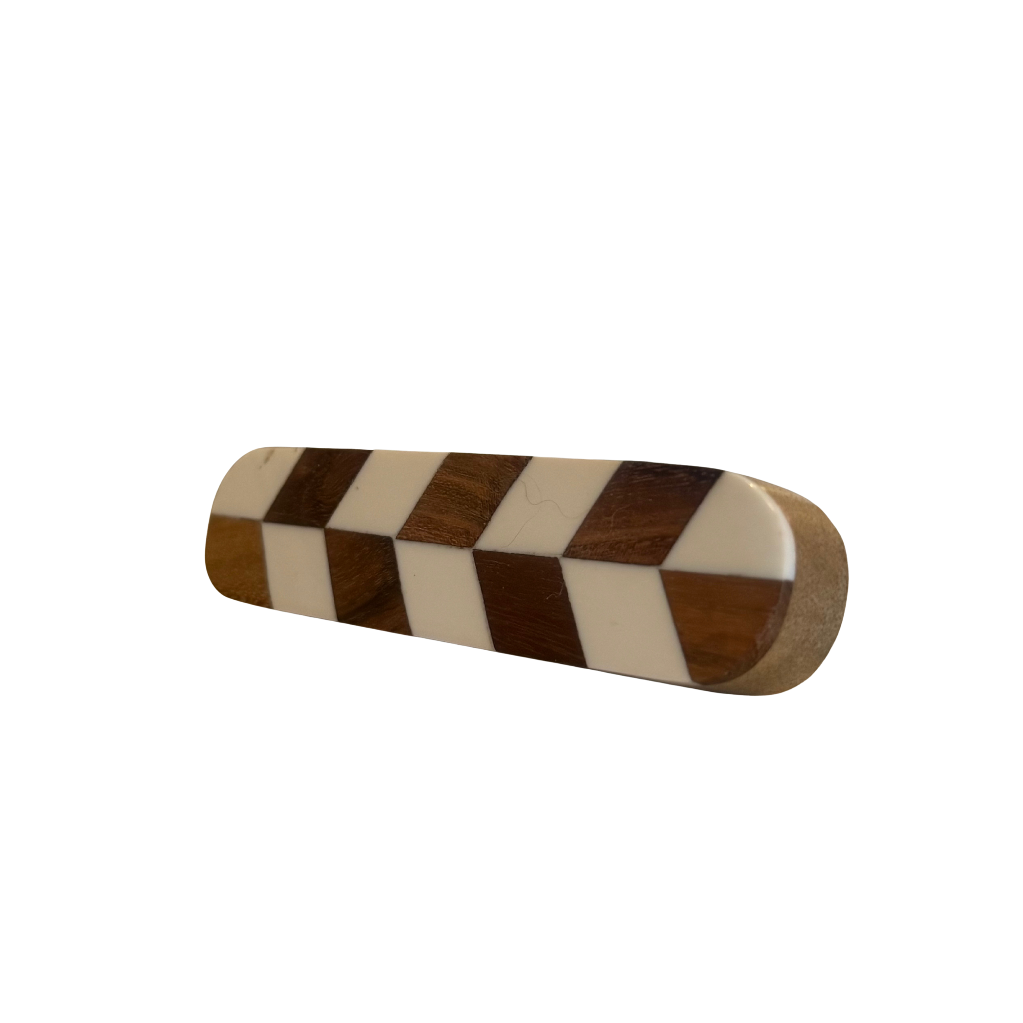 Timber & Resin Chevron Handle | Geometric Inlay Cabinet Pull – Sweet ...