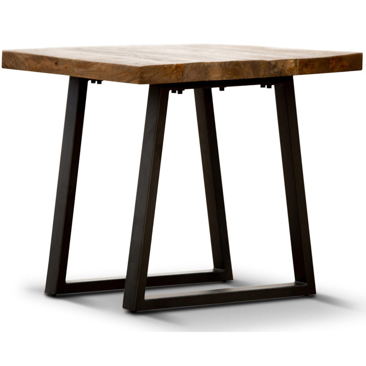 Begonia Side Sofa End Table 60cm Live Edge Mango Wood Unique Furniture ...