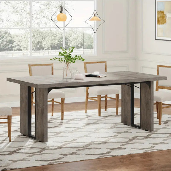NNETMLT Rustic Rectangular Dining Table – Sweet Pea Interiors